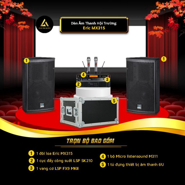 Dàn âm thanh hội trường Eric MX 315